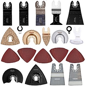HEMUNC 64PC Oscillating Tool Blades, Oscillating Multitool Saw Blades Accessories Kit