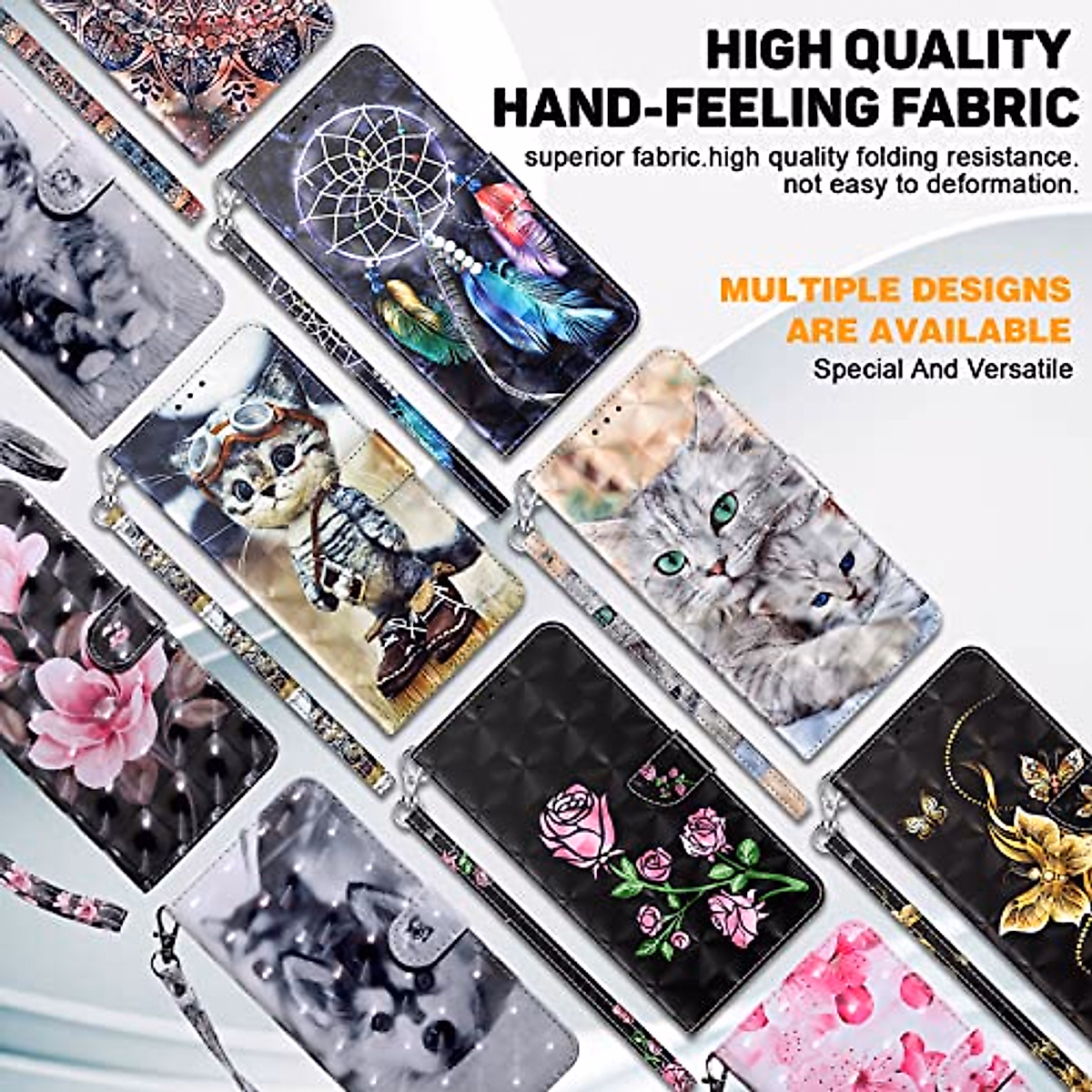 ALILANG Phone Case for Oppo A17 Case, Magnetic Stand Flip PU Leather Cover with Card Holder Protective Shockproof for Oppo A17 Wallet Case-Naughty Cat