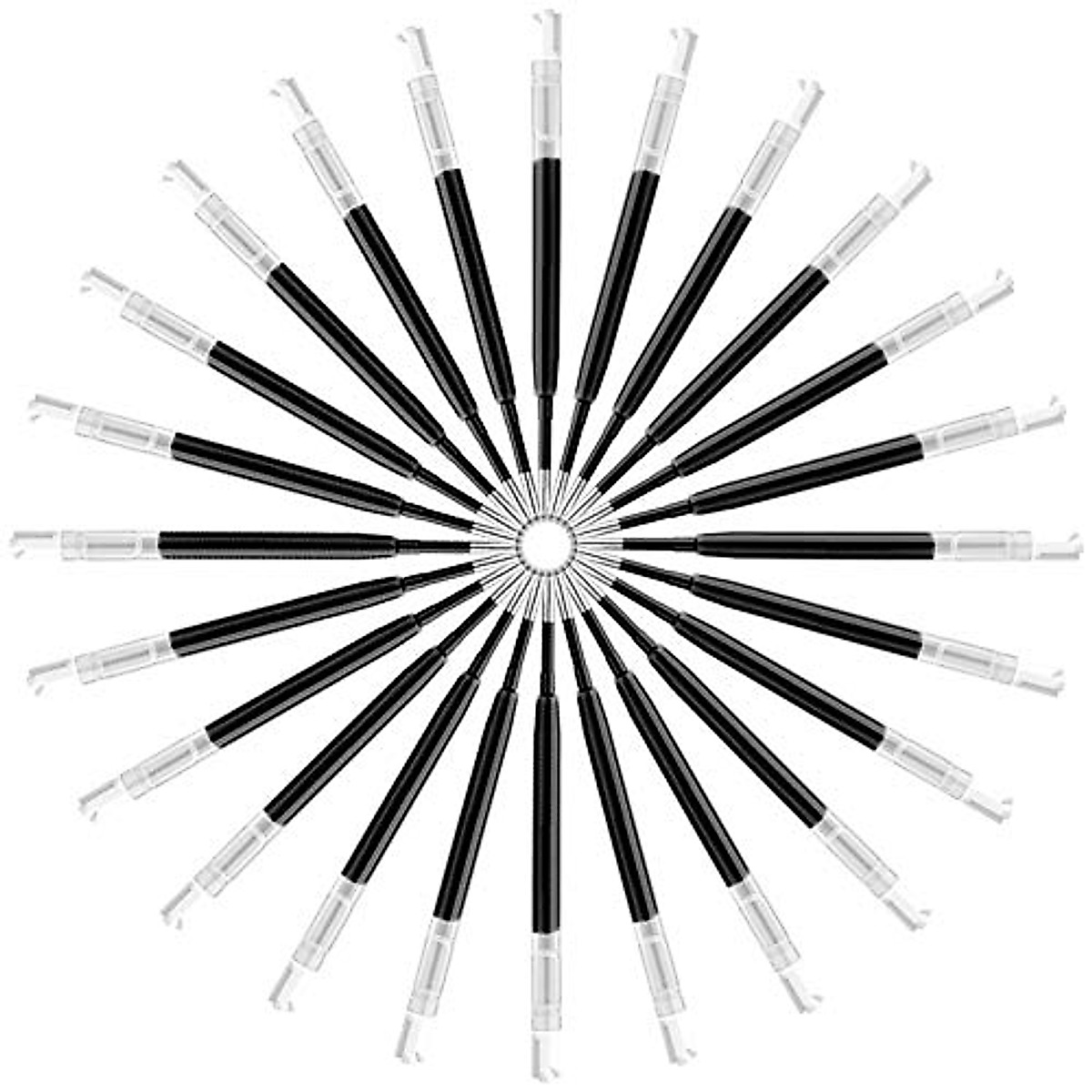 DunBong G2 Gel Ink Pen Refills, for Retractable Gel Pens, 0.5mm Fine Point, Pack of 5 (Black)