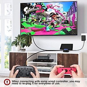 Switch TV Dock Docking Station Compatible with Nintendo Switch/Switch OLED Model, Portable Switch Base Charging Adapter Cradle with HDMI and USB3.0 Port