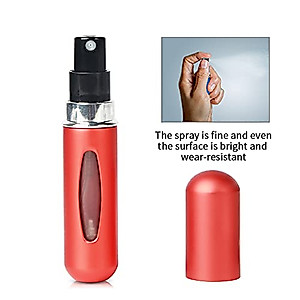 Saiveina Portable 5ml Mini Perfume Atomizer Bottles, Refillable Perfume Spray Bottle, Scent Pump Case, Empty Perfume Bottles for Travel and Outgoing(4 Pack)