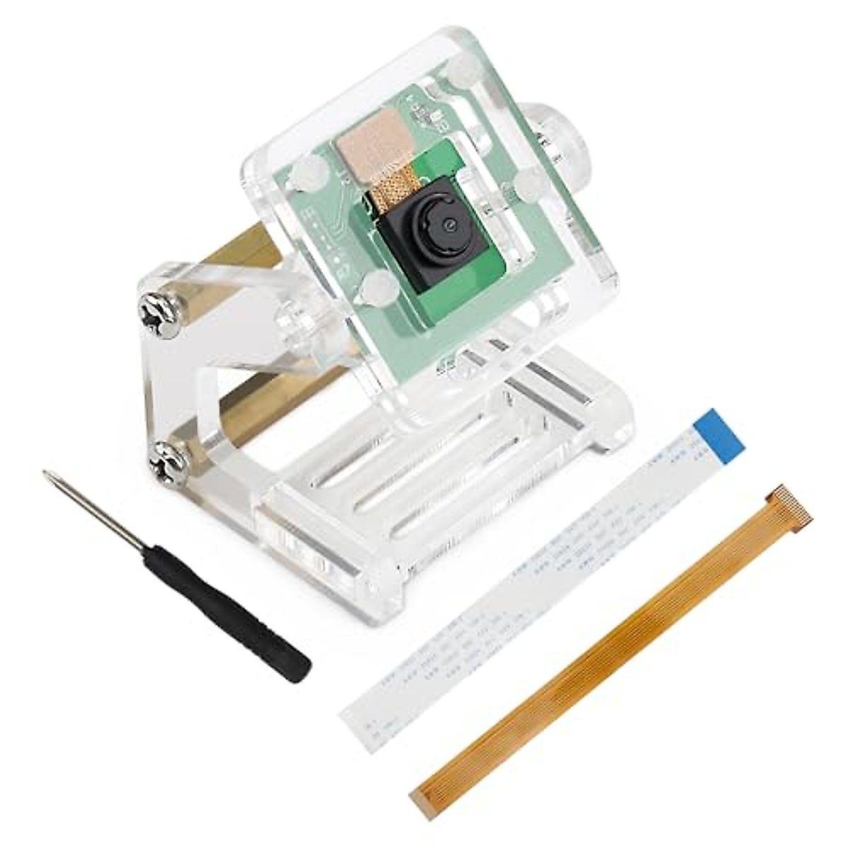 FREENOVE 5MP Camera for Raspberry Pi 5 4 B 3 B+ A+ Zero 2 W with Adjustable Holder and Ribbon Cable, 62° Viewing Angle, 1080P 720P Output