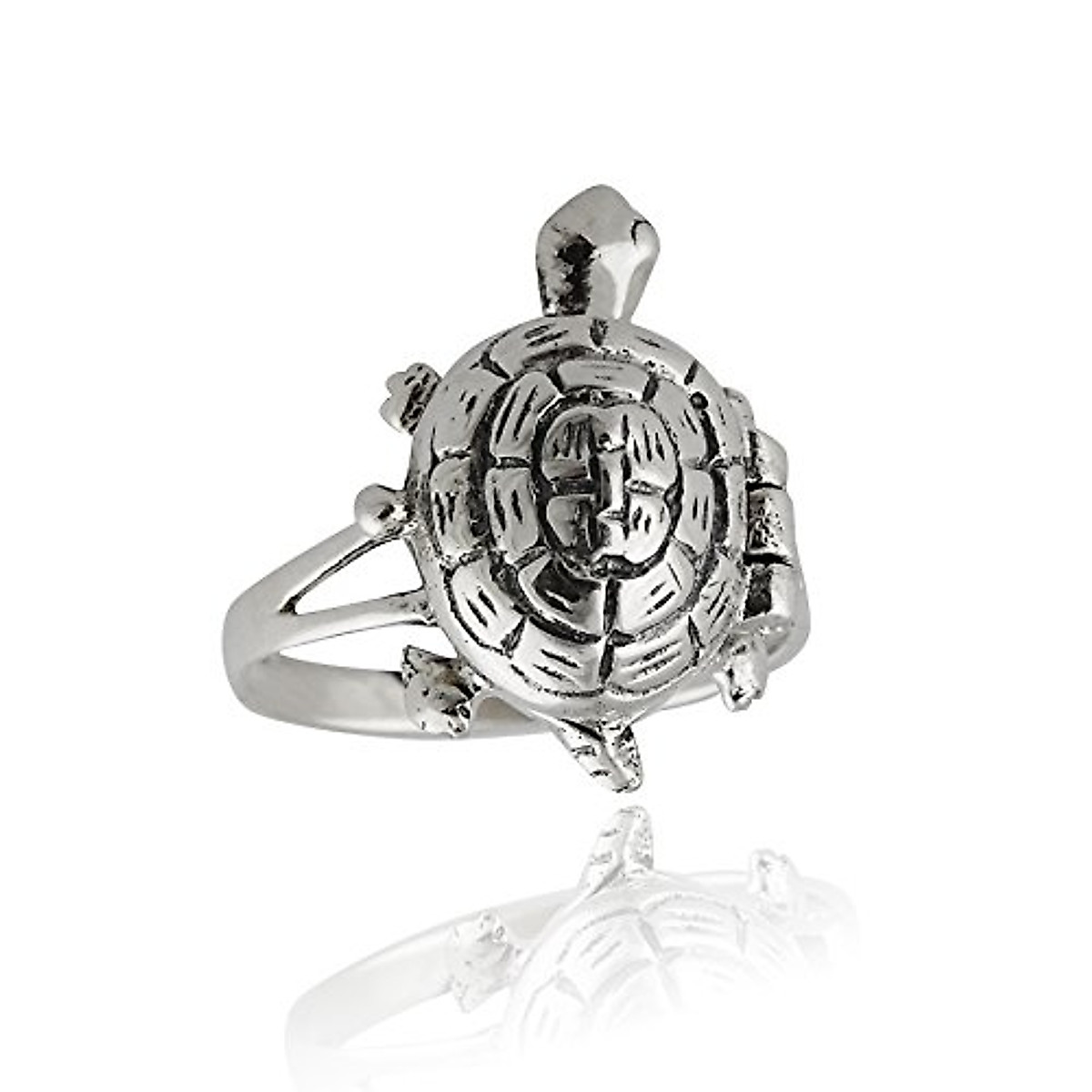 FashionJunkie4Life Sterling Silver Turtle Ring | Size 7 Poison Ring with Secret Compartment | Poison Pillbox Turtle Ring for Women & Men