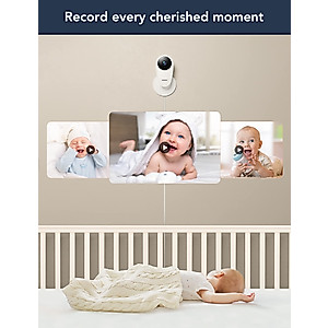 GNCC Baby Monitor with Camera and Night Vision, 1080P Baby Camera Monitor，Indoor Camera with Two Way Audio, 2.4G WiFi Smartphone Control, Motion/Sound Detection, SD&Cloud Storage, C1