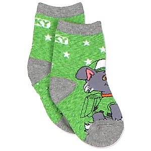 Paw Patrol Boys Girls 7 pack Socks with Grippers (Shoe: 7-10 (Sock:4-6), Grey/Multi)