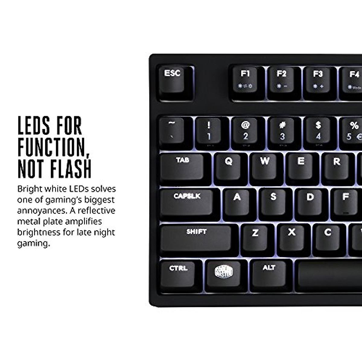 Cooler Master MasterKeys Pro L White LED Mechanical Gaming Keyboard, Cherry MX Brown, Full Size (Large)