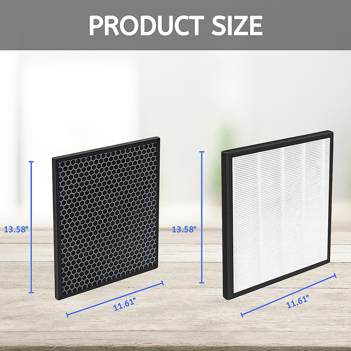 Nispira LV-PUR131 Filter Replacement for Levoit Air Purifier LV-PUR131 3-in-1 HEPA Carbon 2 Sets