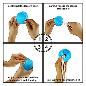 VCOKEN Lantern String Lights Multicolor, 9.84 FT Colorful Hanging Lanterns for Holiday, Plug-in Nylon Mini Lantern Lights for Patio, Bedroom, Party, IP44 Waterproof (Lantern Lights Unassembled)