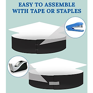 Carson Dellosa 30 Pack of Graduation Caps for Kids for Classroom Graduation, One Size Black Paper Preschool Graduation Caps, Kindergarten Graduation Cap Pack, and Elementary Graduation Caps