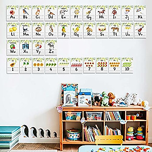 36 Classroom Alphabet Bulletin Board Set Alphabet Line for Classroom Wall ABC and Number Strip Border Alphabet Posters Kids Educational Learning Card for Kindergarten Preschool Classroom Decorations