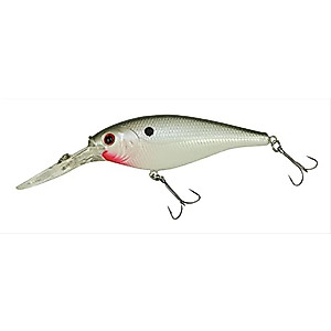 Berkley Flicker Shad Fishing Lure, Pearl White, 3/16 oz, 2in | 5cm Crankbaits, Size, Profile and Dive Depth Imitates Real Shad, Equipped with Fusion19 Hook