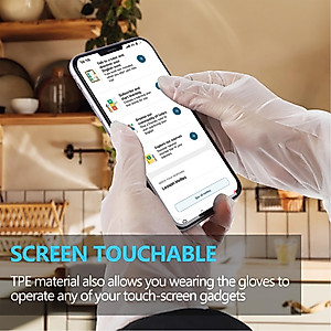 Meekear Food Prep Disposable Gloves, TPE Clear Latex-Free Food Safe Cleaning Gloves, BPA Free, Powder Free, Oil Tight (100, Medium)