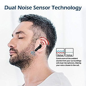 NexiGo True Wireless Earbuds Active Noise Cancelling, 4 Built-in Mics Smart AI Noice Reduction for Clear Calls, ANC Gaming Mode: 55ms Low-Latency, Bluetooth 5.1, 40H Playtime, IPX5 Waterproof
