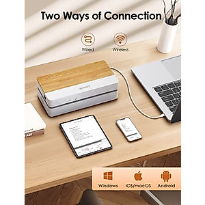 iDPRT A4 Thermal Printer, Future800 Inkless Printer, 300dpi Resolution 4ips Fast A4 Paper Printer with Auto Cutting, 100 Sheets Capacity, Compact Design, Support WiFi App Wireless or USB Connection