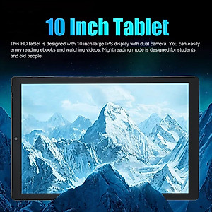 10 Inch Tablet, 4GB RAM 64GB ROM IPS Display Support BT WiFi Dual SIM Dual Standby 3G Net 5G WiFi, PC Tablet for Gaming Studying