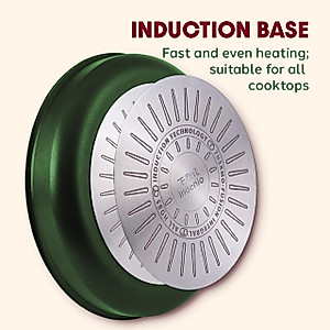 T-fal Ingenio Nonstick Cookware Set 14 Piece Induction Stackable, Detachable Handle, Removable Handle, RV Cookware, Cookware, Pots and Pans, Oven, Broil, Dishwasher Safe, Forest Green