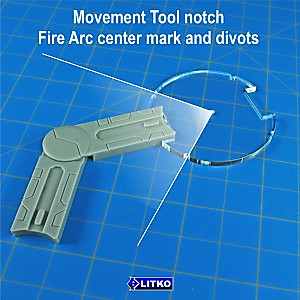 LITKO 100mm Circular | Round Notched Tank Base | Compatible with Star Wars: Legion | Clear | (1.5mm Clear Thick Acrylic)
