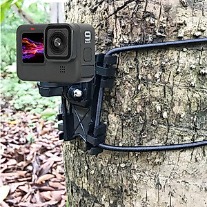 Universal Tree/Net/Backstop Chain Link Fence Mount Compatible for Action Camera/Digital Camera/Smartphone/Trail Cameras for Softball, Baseball, Tennis, and Football Games Recording