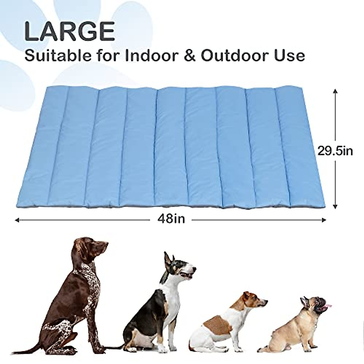 Heeyoo Outdoor Dog Bed, Water Proof Camping Dog Bed, Machine Washable and Easy Clean Travel Dog Bed, Foldable Pet Mat for Small, Medium, and Large Dog and Cat