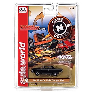 Auto World Thunderjet Cars N Coffee 1964 Dodge 330 (Black) HO Scale Slot Car