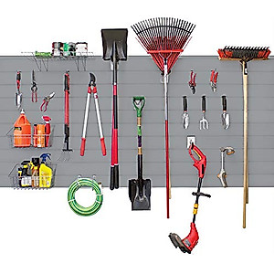 PROSLAT Garage Storage PVC Slatwall Panels - 4 Packs of 8 ft. x 4 ft. Sections (40 Single Slats which Make up 128 sq.ft) (Light Gray)