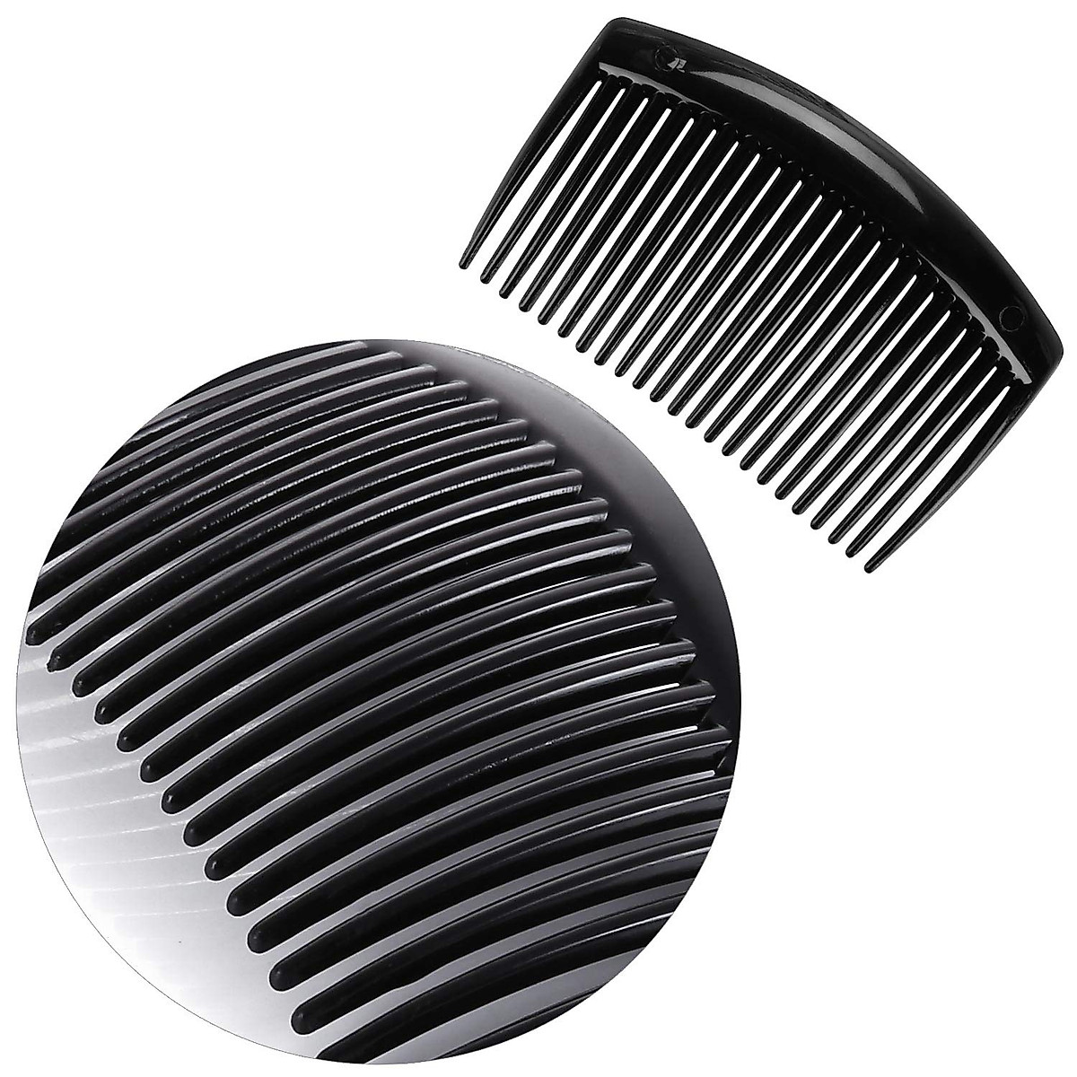 24 Pcs Plastic Hair Side Combs French Twist Comb with 23 Teeth Fine Hair Clips Decorative Hair Combs for Women