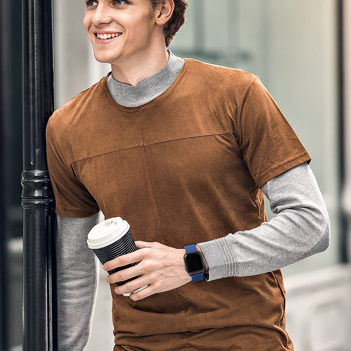 DaQin 4 Pack Braided Solo Loop Bands Compatible with Apple Watch Band 38mm 40mm 41mm Women Men, Adjustable Stretchy Nylon Bands Elastic Sport Wristbands for iWatch Series 10 9 8 7 6 5 4 3 2 1 SE Ultra