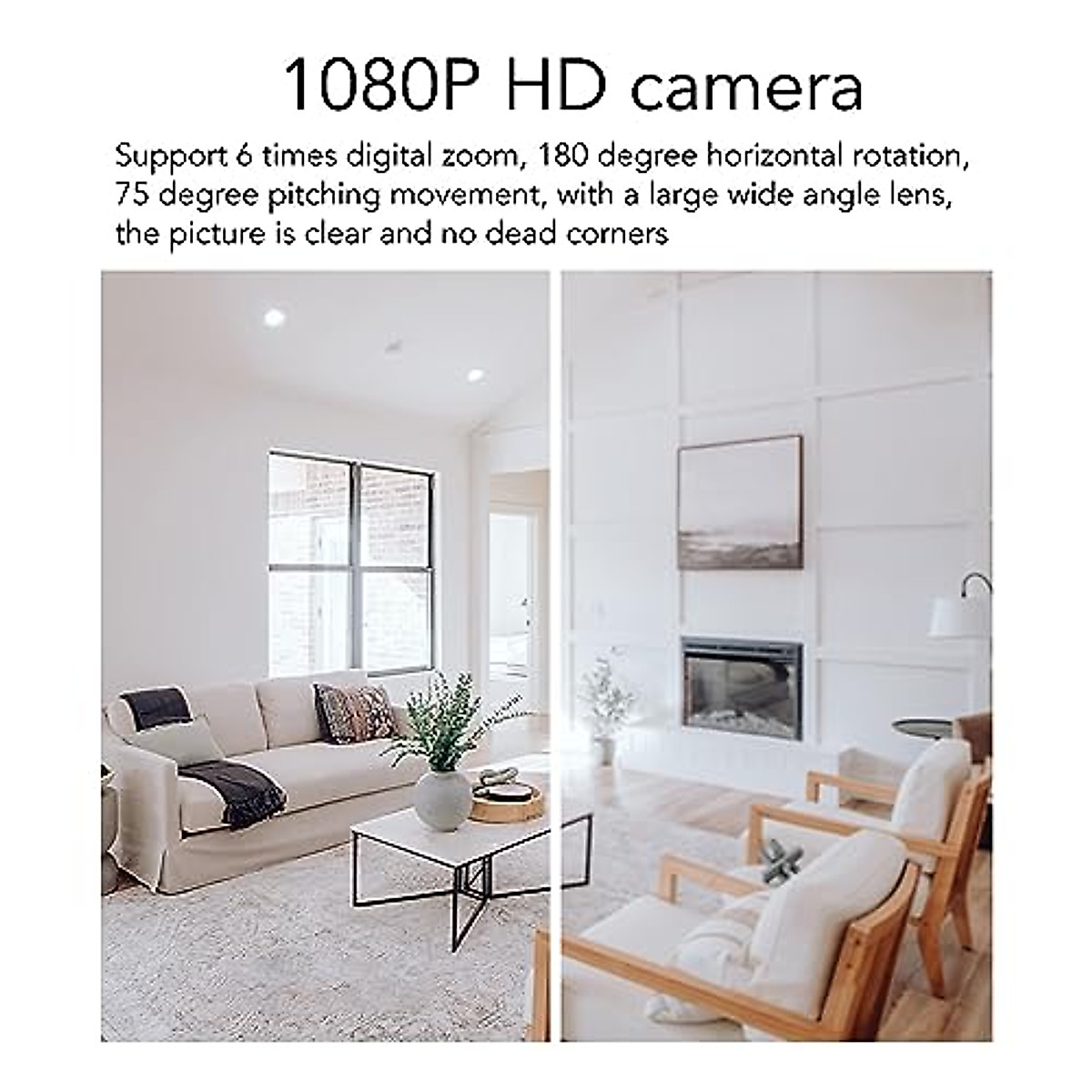Robot Cameras for Home Security, 1080P Pan Tilt Camera with Phone App, Night Vision, Motion Detection, Auto Tracking, 24 Hour Security Guard, Large Capacity Battery, Powerful Lens