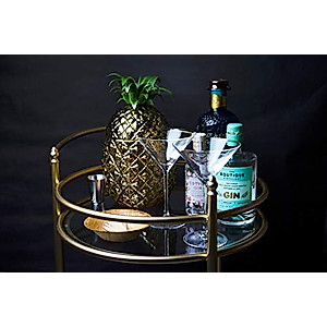 Talking Tables Gold Pineapple Ice Bucket with Lid Premium Drinks Trolley | Retro Bar Accessory | Classy Party Decoration | Elegant Cooler | Ideal Gift for Him or Her, 21.5 x 21.5 x 27 cm