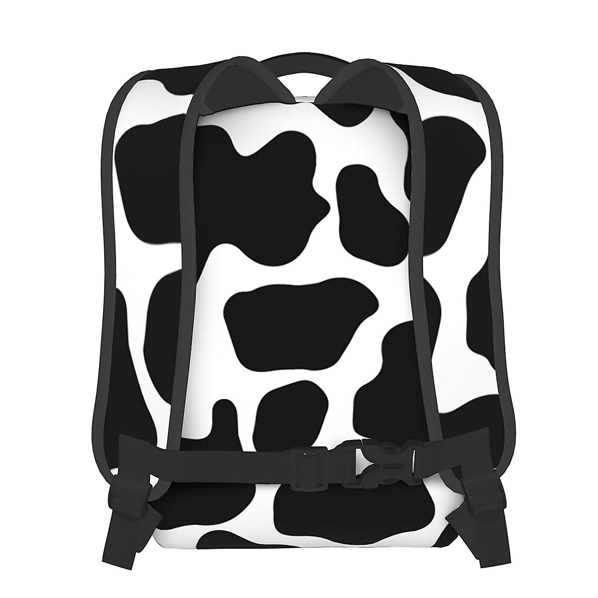 Aisquw Black And White Cow Print Backpack Large-Capacity School Bag Laptop Portable Backpack For Travel Office Shopping (Black White Cow)