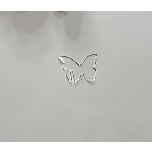 XIAOYUE 20pcs of Blank Butterfly Champagne Glass Markers,Blank Clear Acrylic Drink Marker, Wedding Favor, Blank Escort Card Rounds, Wine Glass Markers (Clear)