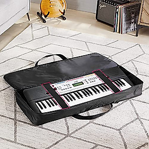 Ruibo 61 Key Keyboard Gig Bag Case,Portable Durable Keyboard Piano Waterproof 600D Oxford Cloth with 10mm Cotton Padded Case Gig Bag 40"x16"x6" / Black+Red