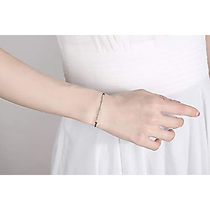 Morse Code Badass Bracelets for Women With Sterling Silver Beads on Silk Cord Secret Message ,Inspirational/Friendship/Funny Birthday Gifts for Women,Her,Mom,Sister,Best Friend,Daughter