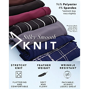 Rekucci Women's Slimming 3/4 Sleeve Fit-and-Flare Crossover Tummy Control Dress (4, Charcoal)