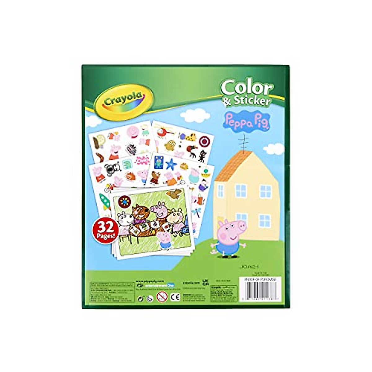 Crayola Peppa Pig Coloring Pages and Stickers, Gift for Kids, Ages 3, 4, 5, 6