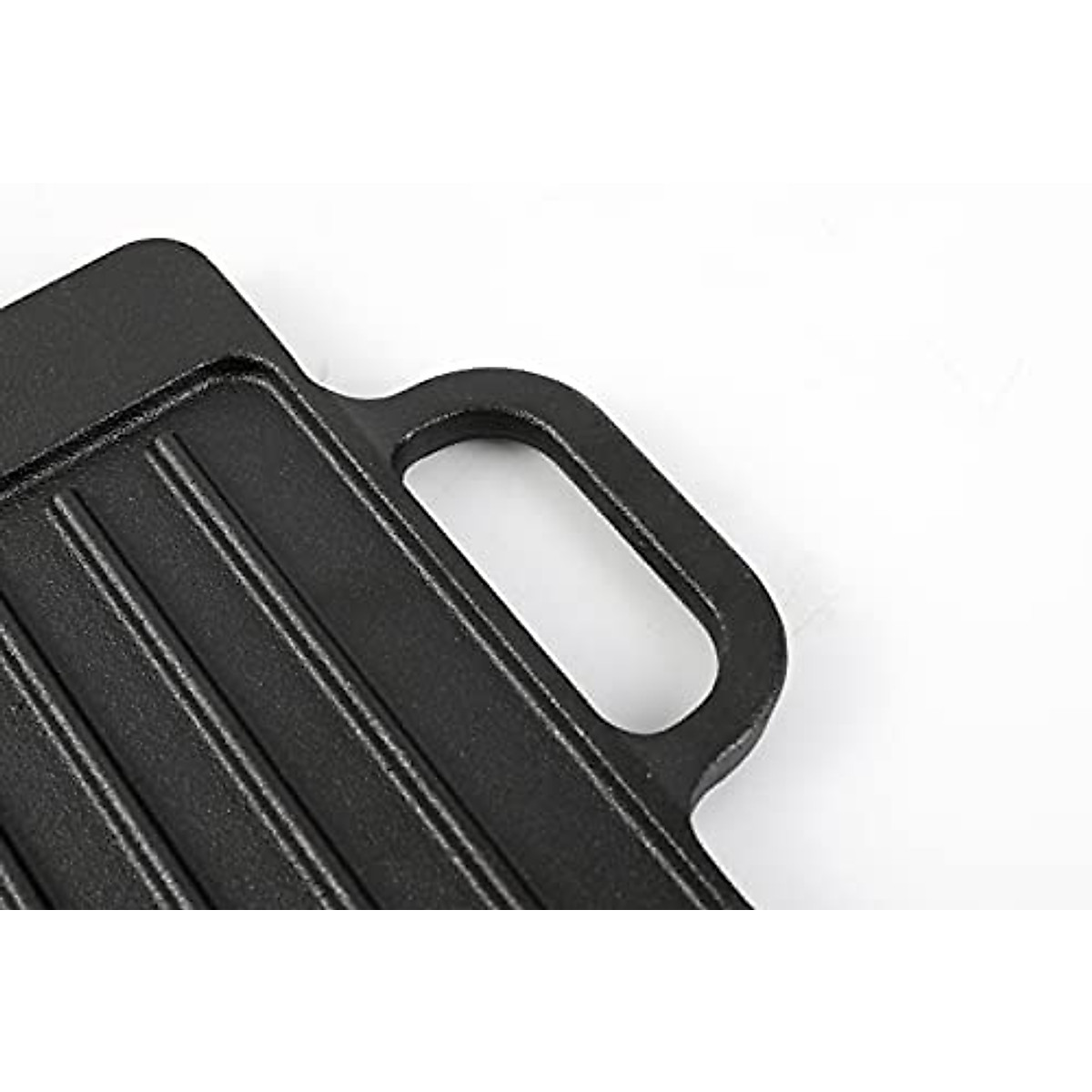 HAWOK Cast Iron Reversible Grill Rectangular Griddle 12.6x8 inch