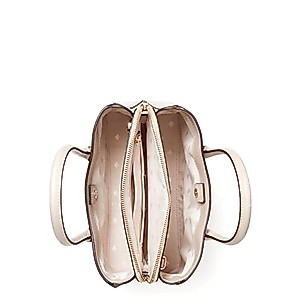 Kate Spade Rory Saffiano Leather Medium Satchel Crossbody Bag Purse Handbag (TUSK)