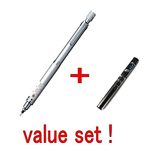 Uni Kuru Toga Roulette Model Auto Lead Rotation Mechanical Pencil 0.5 Mm - Silver Body (M510171p.26 )With the Spare 20 Leads Only for Kuru Toga Value Set
