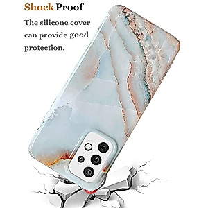 J.west Galaxy A53 5G Case 6.5-inch, Grey Marble Print Pattern Design Cute Graphics Stone Slim Protective Sturdy Women Girls Soft Silicone Phone Cases Cover for Samsung Galaxy A53 5G 2022