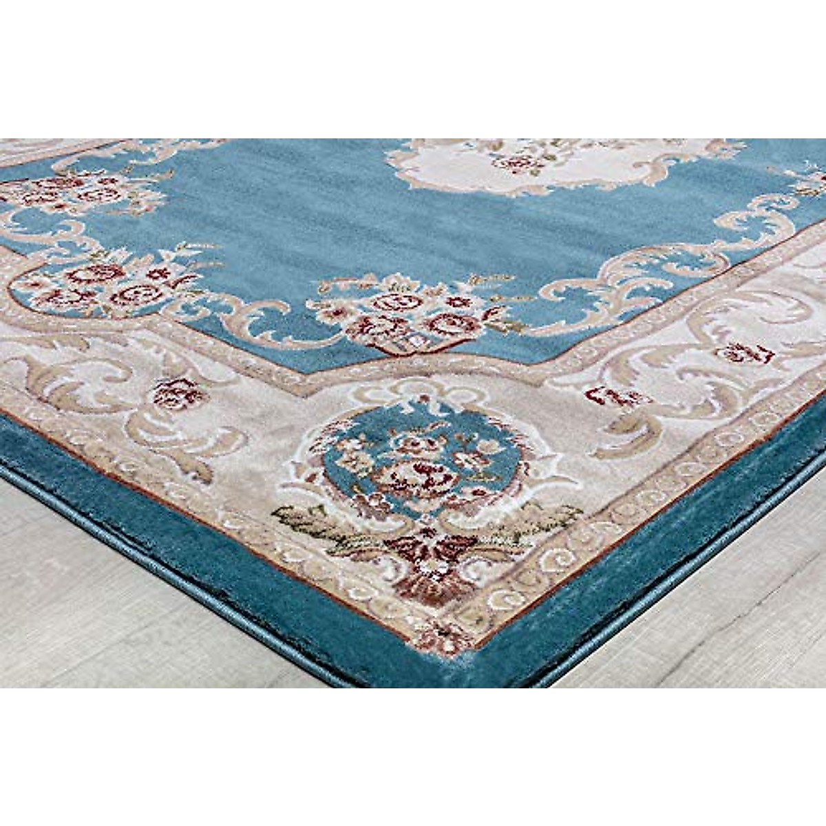 Rugs America Century Centurion CY10A Aubusson Blue Transitional Vintage Area Rug, 2'0"x4'0"