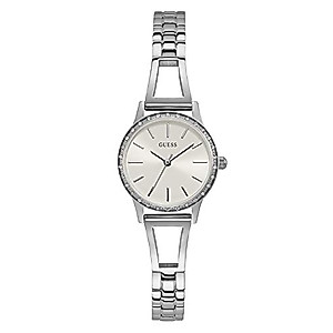 GUESS 27 mm Lulu 3Hand GW0025L1 Silver/White/Silver One Size