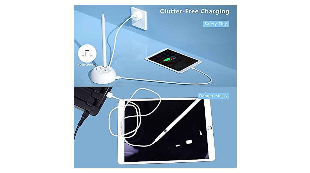 Apple Pencil 1st Gen Charging Stand with USB & LED - 3-in-1 Dock