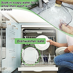 BYKITCHEN 8 inch Square Air Fryer Rack, Stainless Steel Dehydrator Rack, Square Air Fryer Accessories for Cosori, Instant Vortex, Gourmia Air Fryer & Oven, Ninja Foodi Grill Accessories