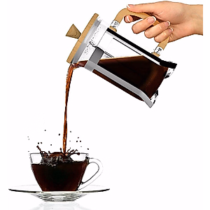 Upromax French Press 8-Cup Coffee Makers, Heat-Resistant Borosilicate Glass