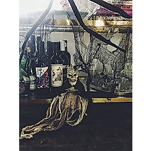 Halloween Black Creepy Cloth, 196 x 39 inch Spooky Halloween Decorations for Halloween Party Supplies Haunted House Décor