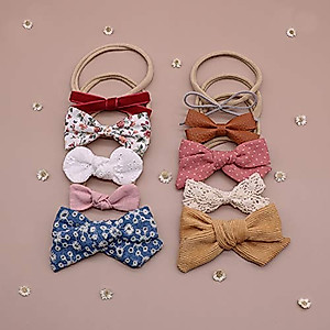 LittleJoJo Baby Girl Headbands and Bows, Newborn Infant Toddler Nylon Hairbands Hair Accessories