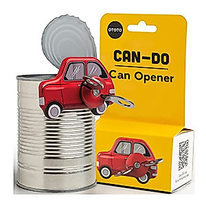 OTOTO Can Do Manual Can Opener - Handheld Can Opener Manual - Easy Grip & Durable Safety Can Opener - Fun Kitchen Gadgets Design, Kitchen Gifts - Small Easy Can Openers