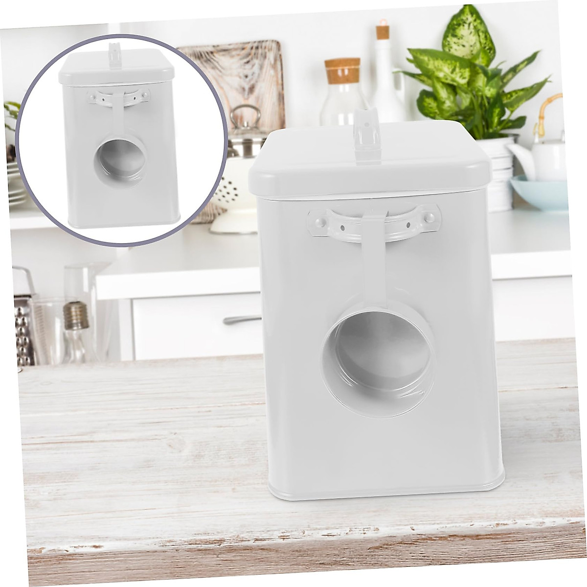 BESTOYARD 10 Lbs Box Kitchen Storage Bucket Grain Storage Container Rice Dispenser Cereal Dispenser Countertop Flour Containers Can Food Iron Rice Tin with Lid