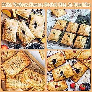 FineMade Electric Mini Pocket Pie Maker Machine with Crust Cutter, Pocket Pie Iron Press with Non Stick Surface, Ideal for Hot Chicken Pockets Taco Pockets Pizza Pockets and More