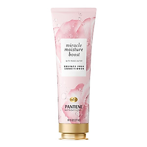 Pantene Nutrient Blends Miracle Moisture Boost Rose Water Conditioner for Dry Hair, Sulfate Free, 8 Fl Oz